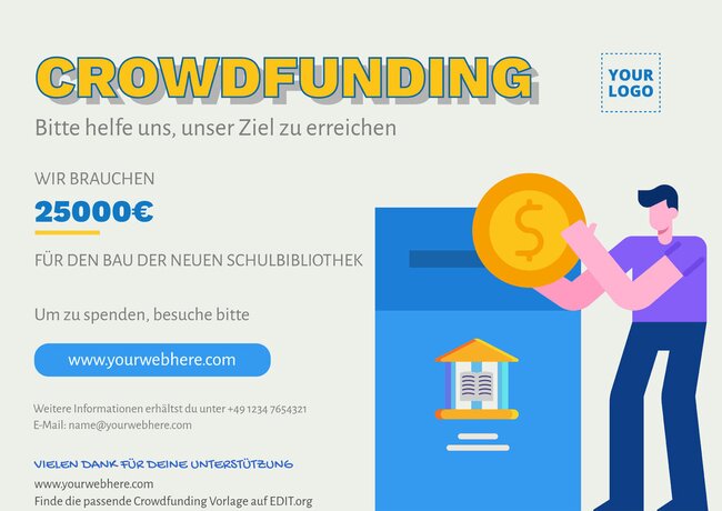 Bearbeitbare Vorlagen für Fundraising-Flyer