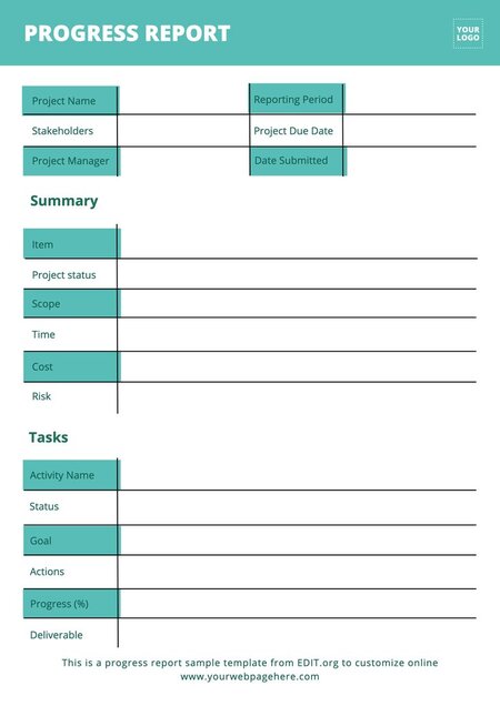 Editable report templates