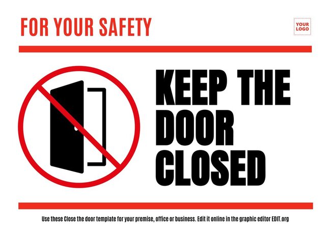 Close the Door Posters to Edit Online