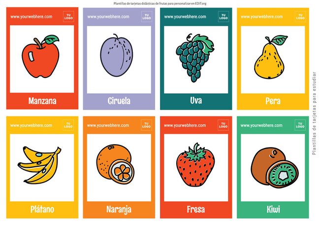 Plantillas de Tarjetas Didácticas para estudiar