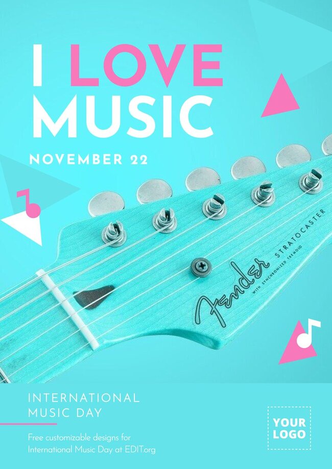 Editable World Music Day designs