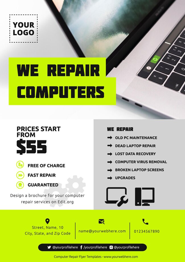 Free Computer Repair Flyer Templates