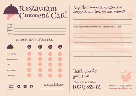Customize free feedback card templates online