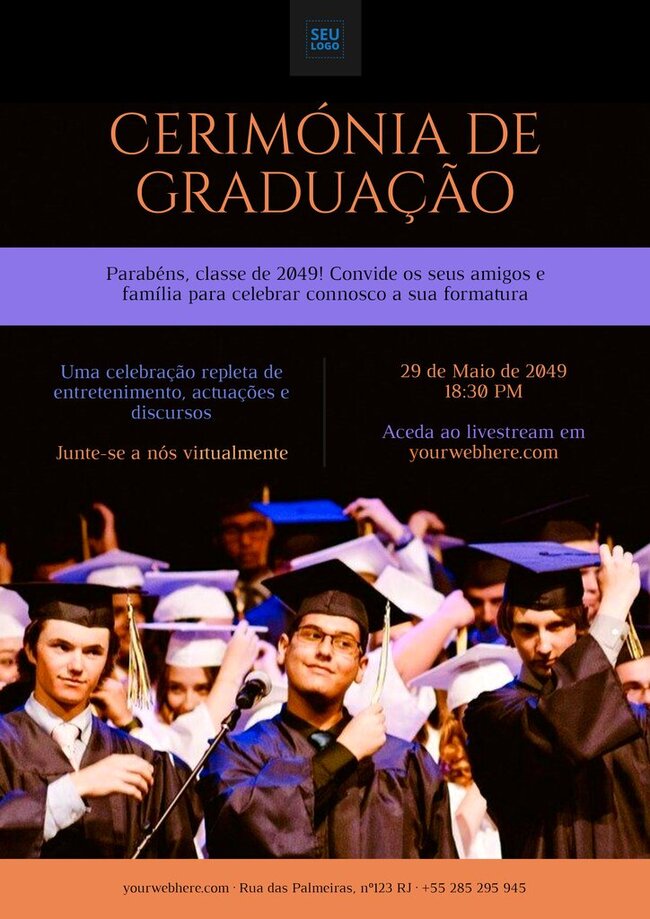 Templates de graduação editáveis para imprimir grátis