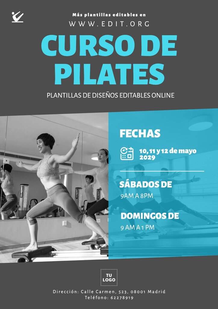 Plantillas para Centros de Yoga y Pilates editables