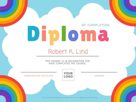 Editable Diplomas and Awards for Kids
