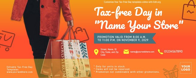 Tax-Free Day Banner Templates