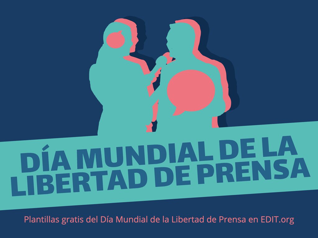 Carteles del Día de la Libertad de Prensa editables