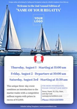Customizable Sailing Poster Templates