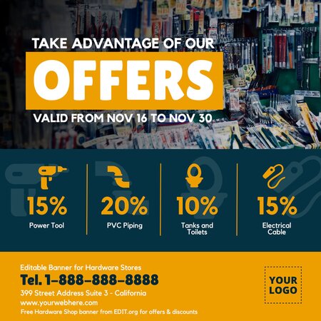 Customize Hardware Store Flyer Templates Online