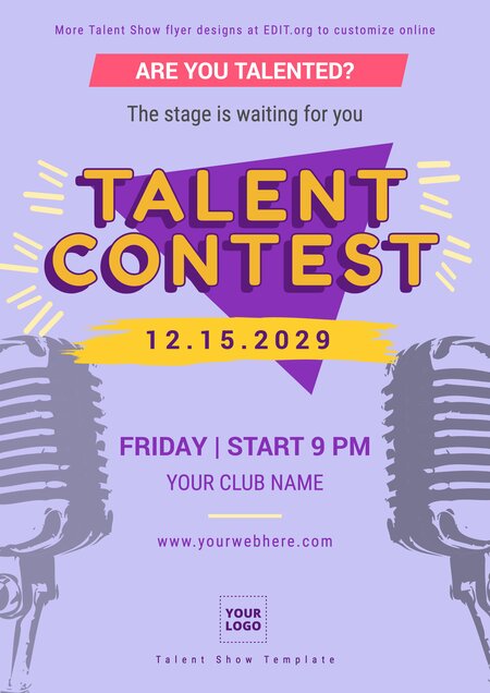 Free Printable Talent Show Flyer Templates