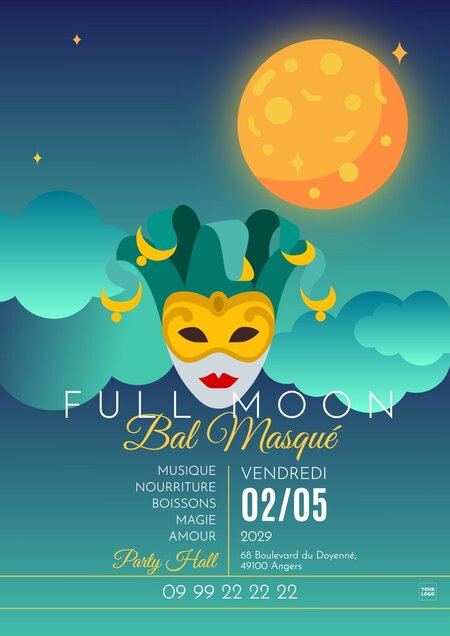 Modèles d'invitations pour Bal Masqué à modifier en ligne
