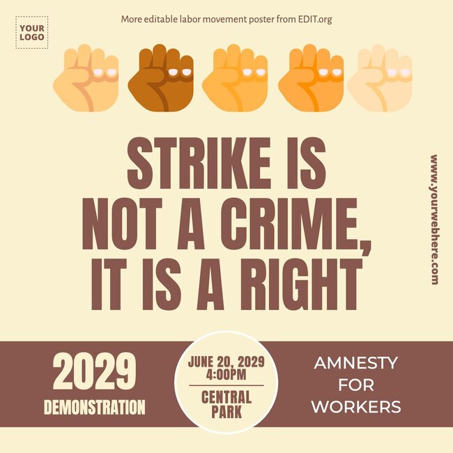 Protest poster designs to customize online