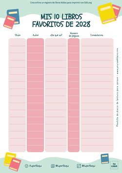 Edita una Hoja de Registro de Lectura online