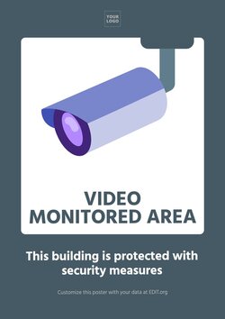 Signs of Security Cameras & Video Surveillance Zone
