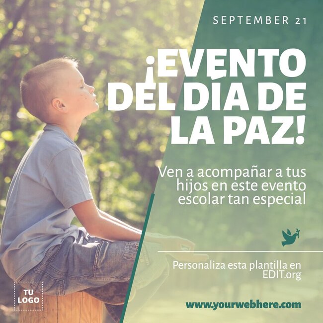 Cómo hacer un cartel del Dia de la Paz personalizado online
