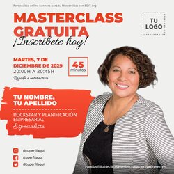 Plantillas de Masterclass para anunciar tus cursos