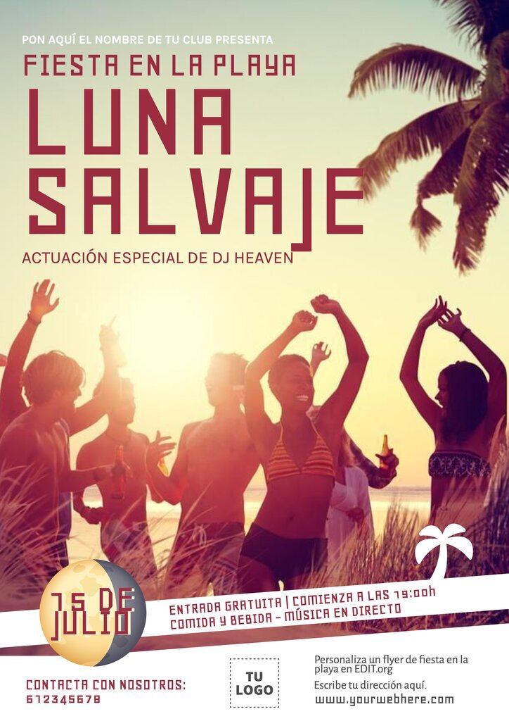 Flyers de Beach Party gratis para editar