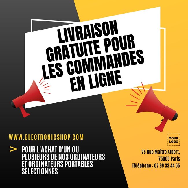 Modèles d'affiches de livraison à domicile