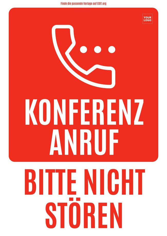 Editierbare Bitte nicht stören Schilder