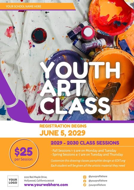 Art class flyer templates online