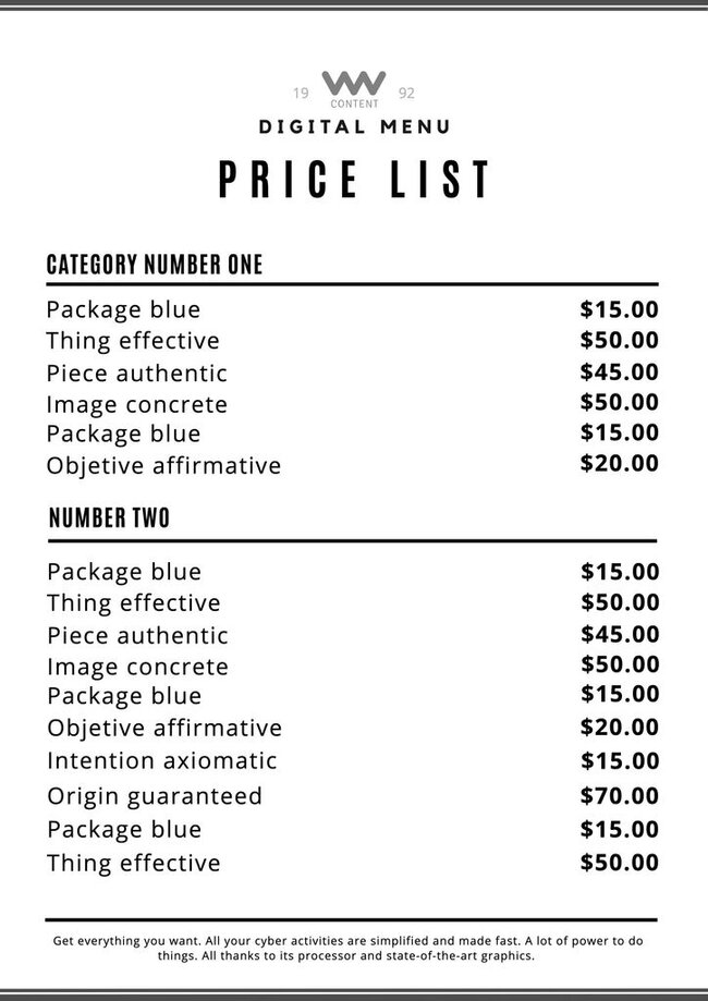 Create restaurant menus online and free