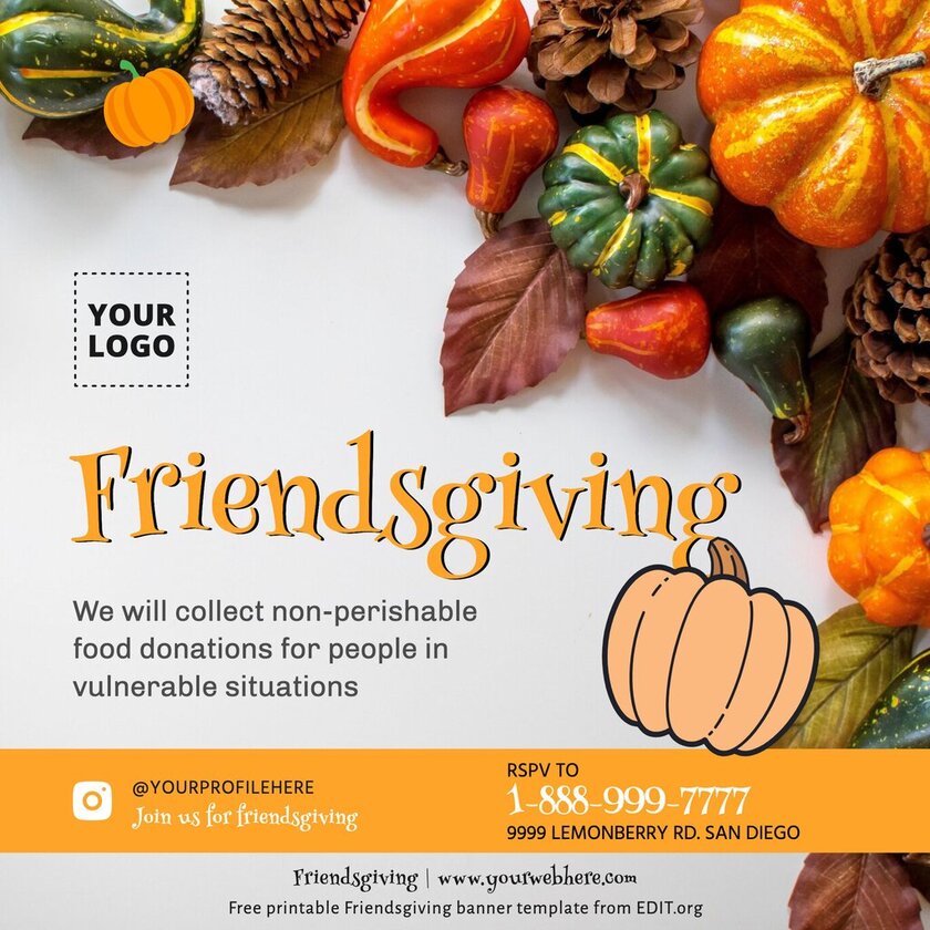 Design Friendsgiving Invitation Templates Online
