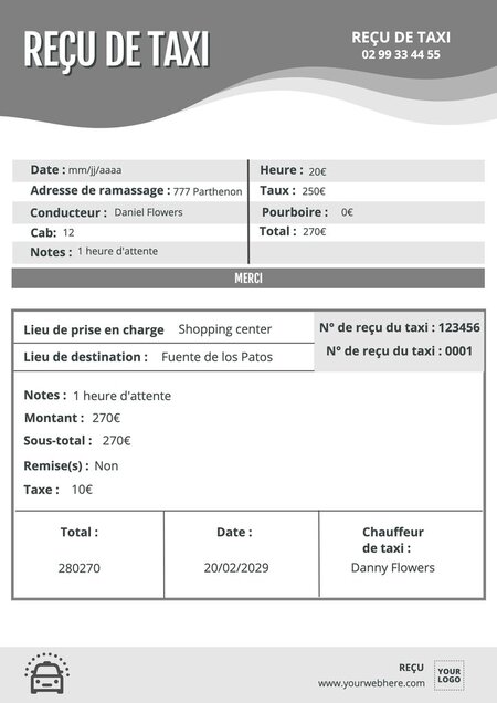 Cartes de visite et bannières éditables pour les services de taxi