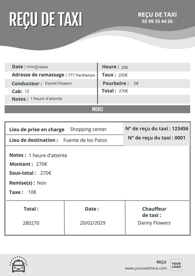 Cartes de visite et bannières éditables pour les services de taxi