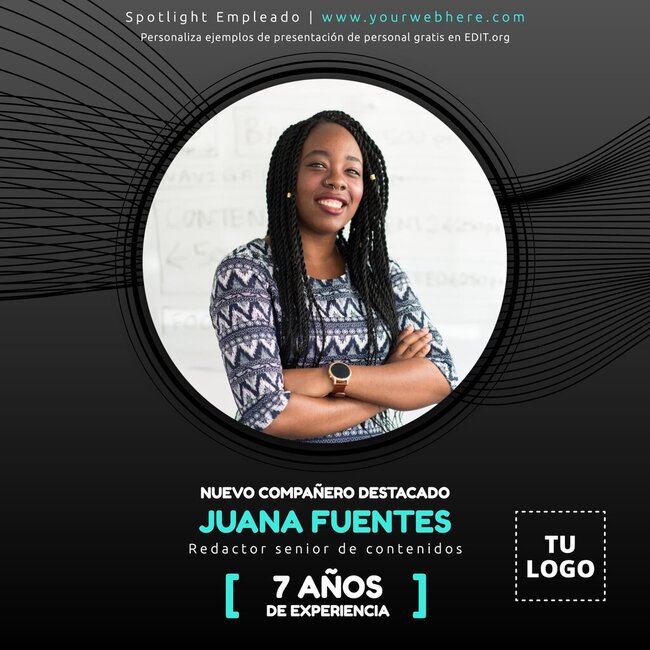 Diseña Tarjetas de Presentación de Personal o Employee Spotlight
