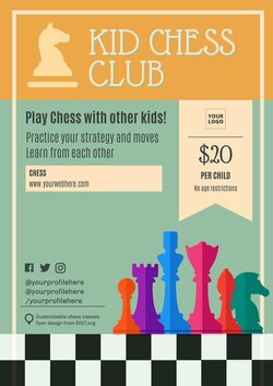 Editable Chess poster & banner templates