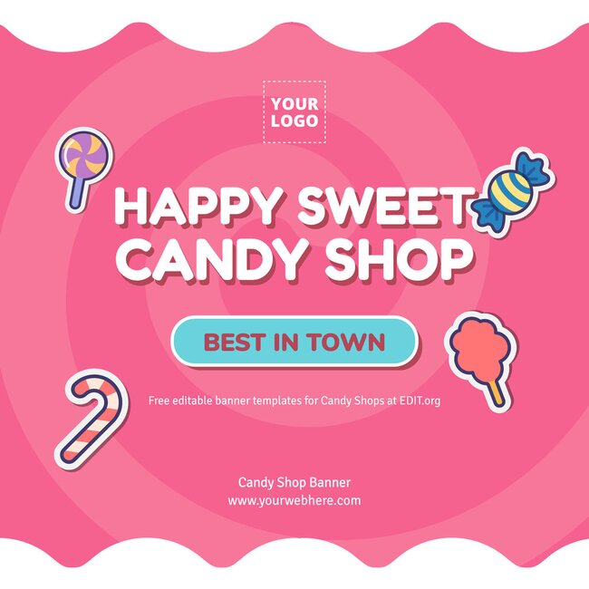 Design Candy Shop Banner Templates Onlines