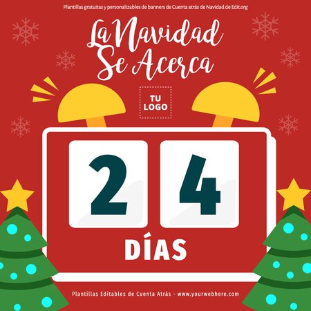 Pósters de Cuenta Atrás editables gratis