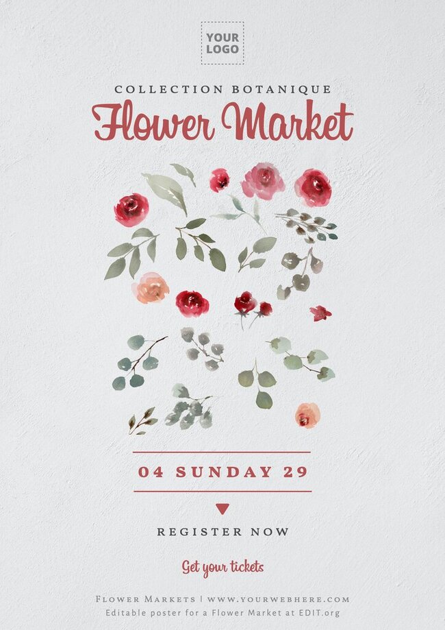 Design Flower Market Posters with Free Templates