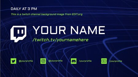 Editable Twitch banner designs online
