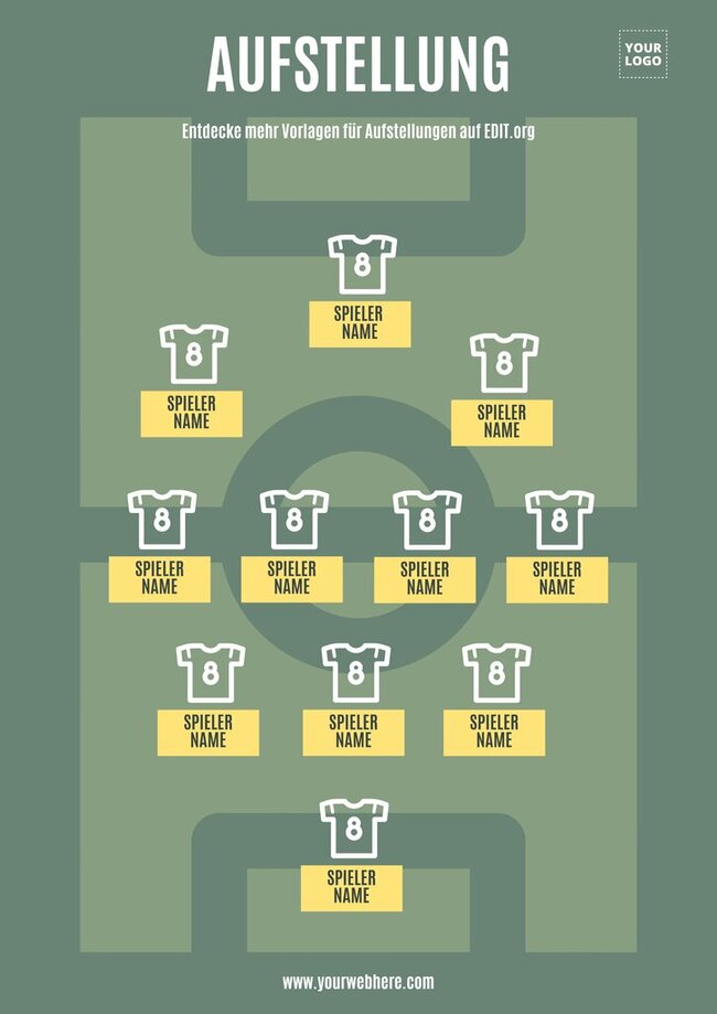 Vorlagen für Teamaufstellungen zum Ausdrucken anpassen