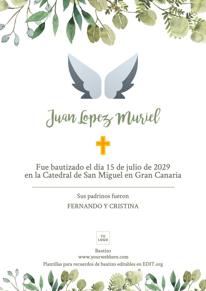 Asentar Geograf a Hist rico Plantillas Editables Para Bautizo