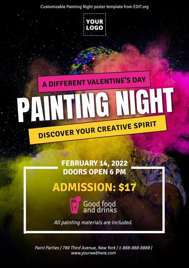 Customize Paint Party Flyer Templates