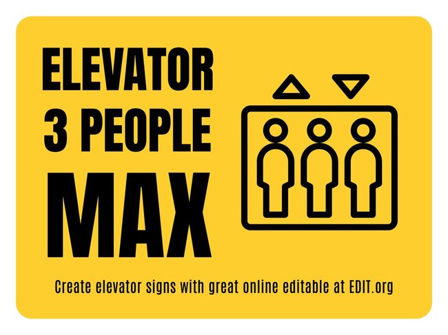 Information poster templates for lifts and freight elevators