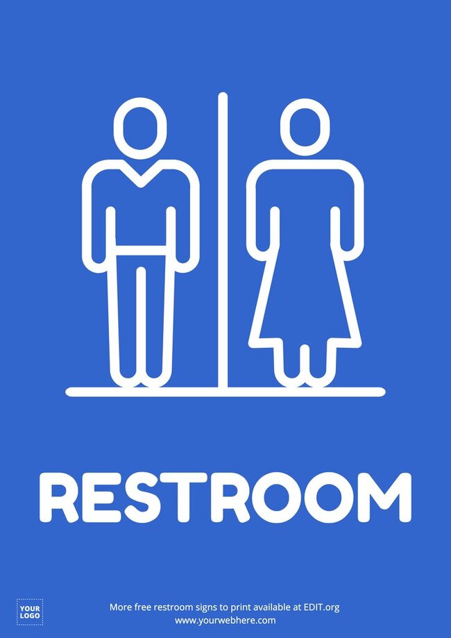 Free printable restroom signs