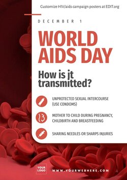 Customize a HIV awareness poster