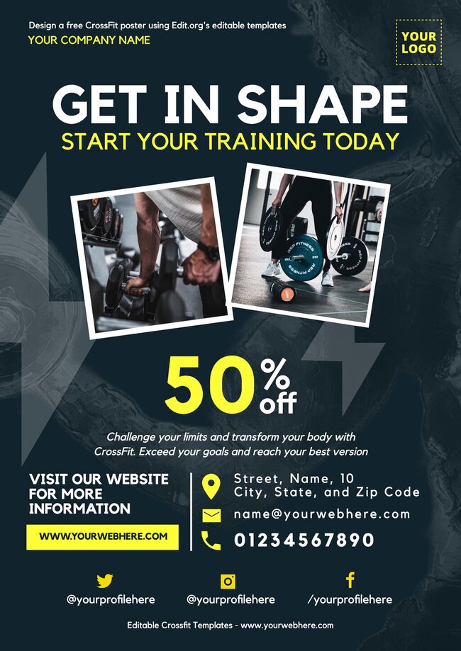 CrossFit Posters and Banners to Customize