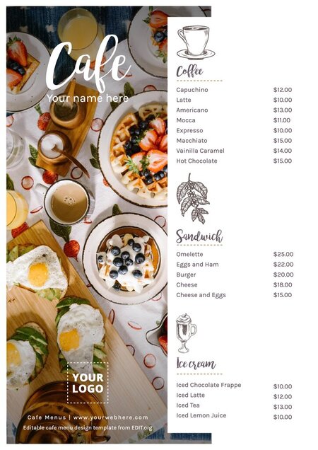 Free Cafe Menu Templates to Customize