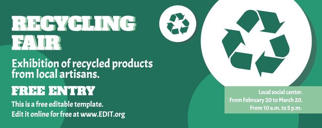 Editable Reduce, Reuse and Recycle Posters