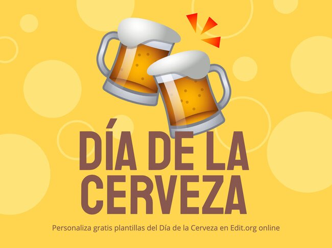 Pósters del Día de la Cerveza para editar