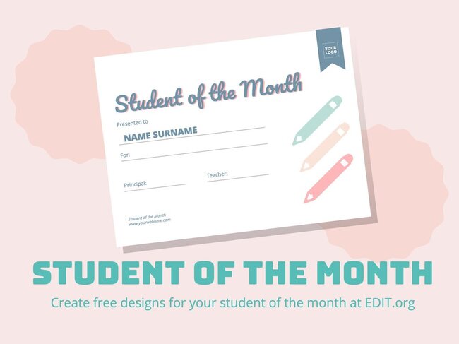 Free Templates for Student of the Month Awards