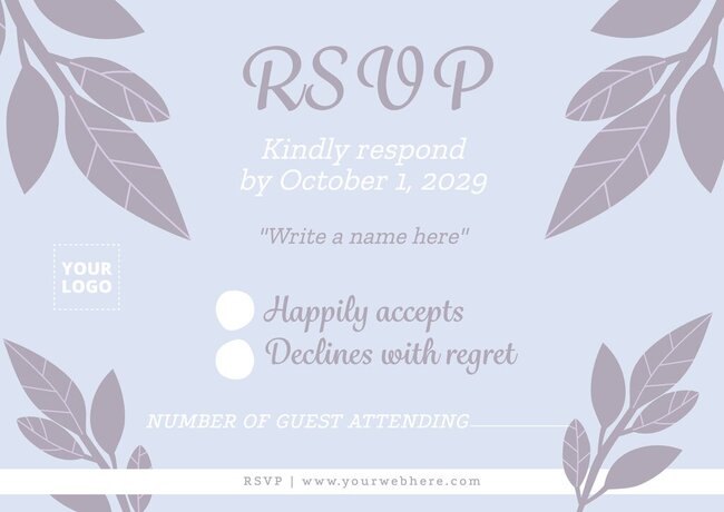 Make Free Custom RSVP Cards Online