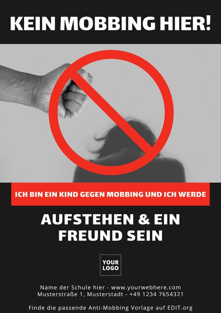 Kostenlose Anti-Mobbing-Poster für Schulen