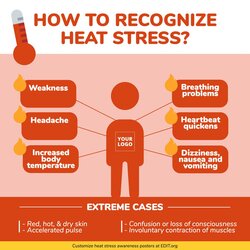 Heat Stress Prevention posters to edit