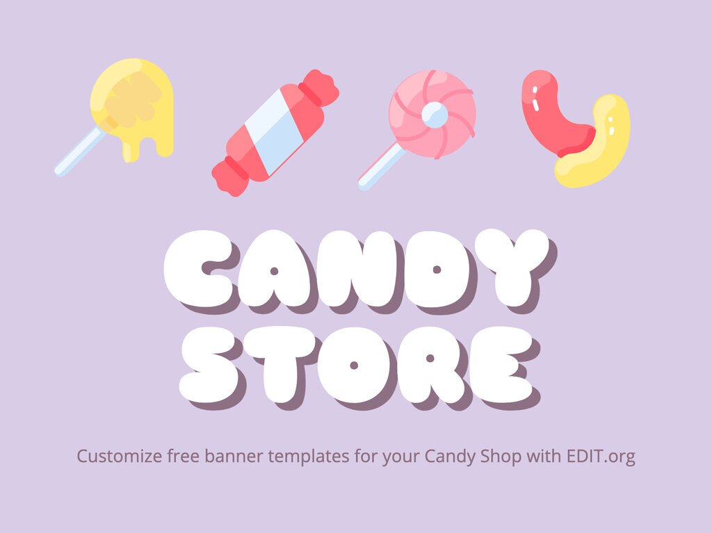 Design Candy Shop Banner Templates Onlines